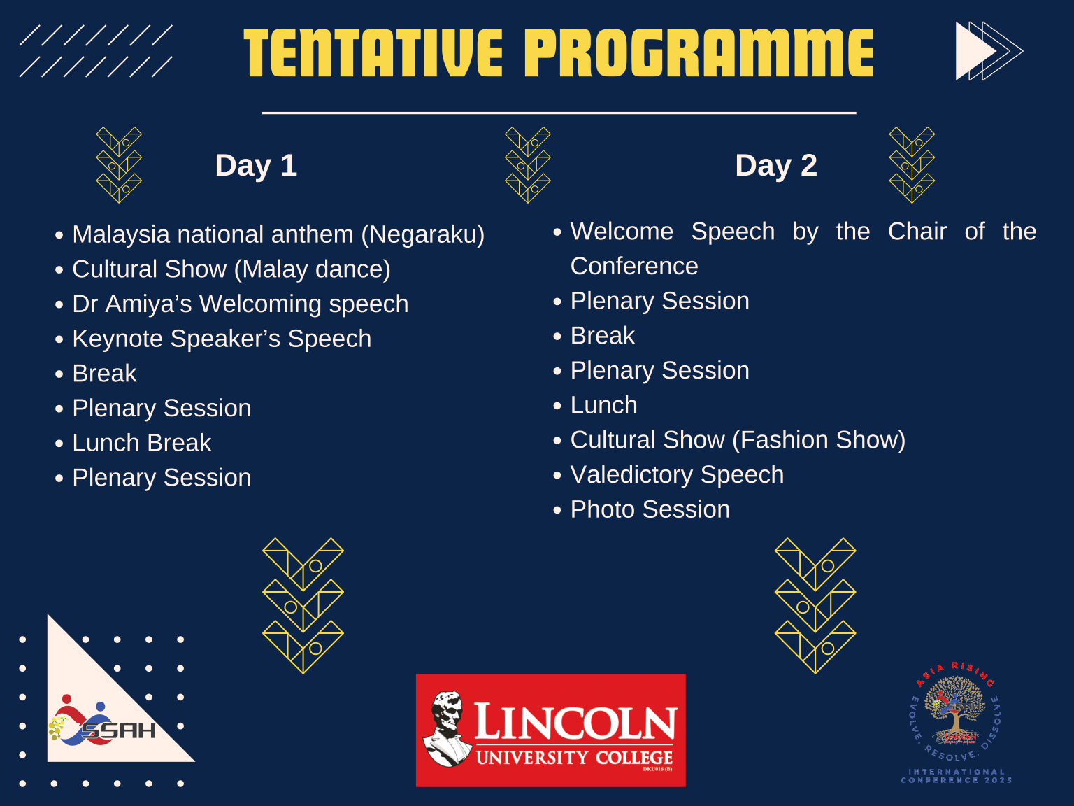 Conference Schedule - SSAH